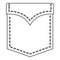 Abstract Pocket Icon, Outline Style Stock Vector - Illustration of ...