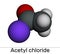 Acetyl Chloride Molecule. it is Acyl Chloride, Acyl Halide. Molecule ...