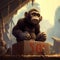 Adorable Little King Kong Animation Stock Illustration - Illustration ...