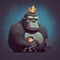Adorable Little King Kong Animation Stock Illustration - Illustration ...