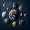 Ai Generated Solar System with Eight Planets in Orbit Around the Su ...