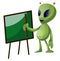 Alien with Blackboard, Illustration, Vector Stock Vector - Illustration ...