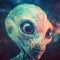 Scary Alien Face Expression Stock Illustration - Illustration of ...