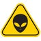Aliens Warning Road Sign. Aliens Activity Area Sign. Flat Style Stock ...