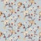 All Over Cream Seamless Vector Flowers with Leaves Pattern on Grey ...
