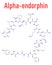 Alpha-endorphin Endogenous Opioid Peptide Molecule. Skeletal Formula ...