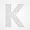 Alphabet K Shape Digital Line Design Stock Vector - Illustration of ...