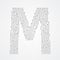 Alphabet M Shape Digital Line Design Stock Vector - Illustration of ...
