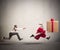 Angry Man Chasing Santa Claus Stock Image - Image of irritate, angry ...