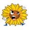 Angry sunflower cartoon stock illustration. Illustration of yellow ...