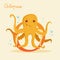 Animal Alphabet with Octopus Stock Illustration - Illustration of comic ...