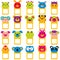 Animal Faces Text Frames Clip Art Set Stock Vector - Illustration of ...