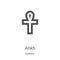 Ankh Icon Vector from Esoteric Collection. Thin Line Ankh Outline Icon ...