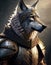 Anthropomorphic Wolf in a Medieval Armor, Fantasy Warrior, Generative ...