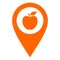 Apple and location pin stock vector. Illustration of navigation - 168981945