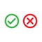 Approve and Negative Check Mark Icon Stock Vector - Illustration of ...