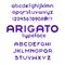 Arigato typeface set stock vector. Illustration of alphabetical - 71853588