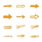 Arrows Set. Hand Drawn Direction Indicator Elements. Simple Doodle ...