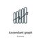 Ascendant Graph Outline Vector Icon. Thin Line Black Ascendant Graph ...