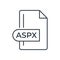ASPX File Format Icon. ASPX Extension Line Icon Stock Vector ...