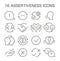 Assertiveness Icon Set. Flat Vector Illustration Stock Illustration ...