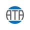 ATA Letter Logo Design on White Background. ATA Creative Initials ...