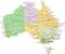 Australia - Highly Detailed Editable Political Map with Separated ...