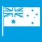 Australian flag icon white stock vector. Illustration of country - 96361564