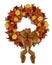 Autumn Fall Thanksgiving Wreath Stock Illustration - Illustration of ...