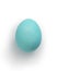 Azure Blue Easter Egg Isolated on White Background Stock Photo - Image ...