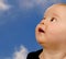 Baby in the Clouds stock image. Image of isolated, portrait - 7982997