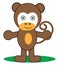 Baby monkey, icon stock vector. Illustration of background - 259398905