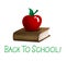 Back To School Apple and Book Stock Illustration - Illustration of ...