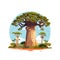 BAOBAB or BAO BAB TREE VECTOR ILLUSTRATION Stock Illustration ...