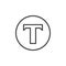 Basic Font Letter T Outline Icon Stock Vector - Illustration of linear ...
