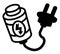 Battery Cable Stencil stock vector. Illustration of power - 134423696