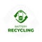 Battery Recycling Logo Template. Waste Battery Recycling Icon Stock ...