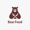 Bear food logo design stock vector. Illustration of sign - 274723289