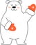 Bear with Gloves Lined stock vector. Illustration of candle - 290691395