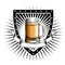Beer shield stock vector. Illustration of glass, shield - 52145073