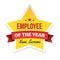 Best Employee of the Year Award Badge Stock Vector - Illustration of ...
