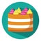 Big cake, icon stock vector. Illustration of coffee - 261065736