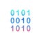 Binary Code Line Vector Icon. Coding Concept Colourful Illustration ...