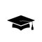 Black grad cap icon stock vector. Illustration of high - 203604249