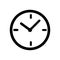 Black time clock icon stock vector. Illustration of graphic - 117442258