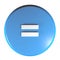 Blue Circle Push Button with the Sign = for the Equality - 3D Rendering ...