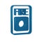Blue Fire Alarm System Icon Isolated on Transparent Background. Pull ...