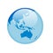 Blue glass globe stock illustration. Illustration of globalisation ...