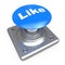 Blue LIKE button stock illustration. Illustration of global - 45611499