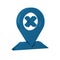 Blue Map Pin Icon Isolated on Transparent Background. Navigation ...
